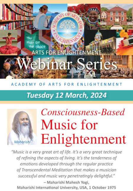 WEBINAR: Consciousness-Based Music for Enlightenment - Academy of Arts ...